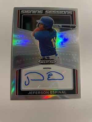2022 Prizm Draft Picks Baseball Signing Sessions Auto Jeferson Espinal ...