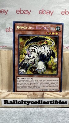 Yugioh x1 Advanced Crystal Beast Topaz Tiger BLCR-EN013 Secret Rare 1st ...