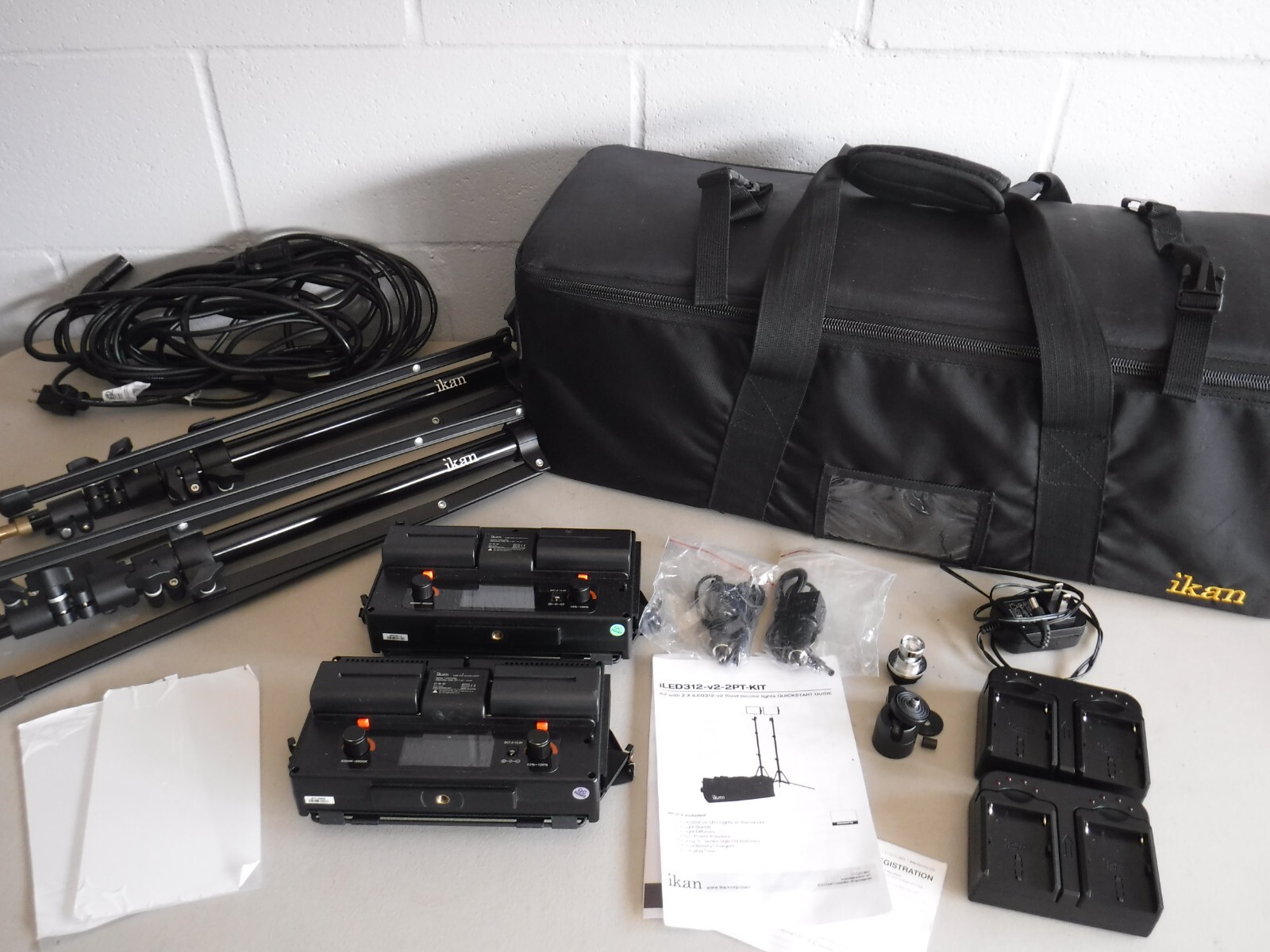 Lot of 2 ikan LED Photography Lights iLED312-v2 Dual Color | eBay