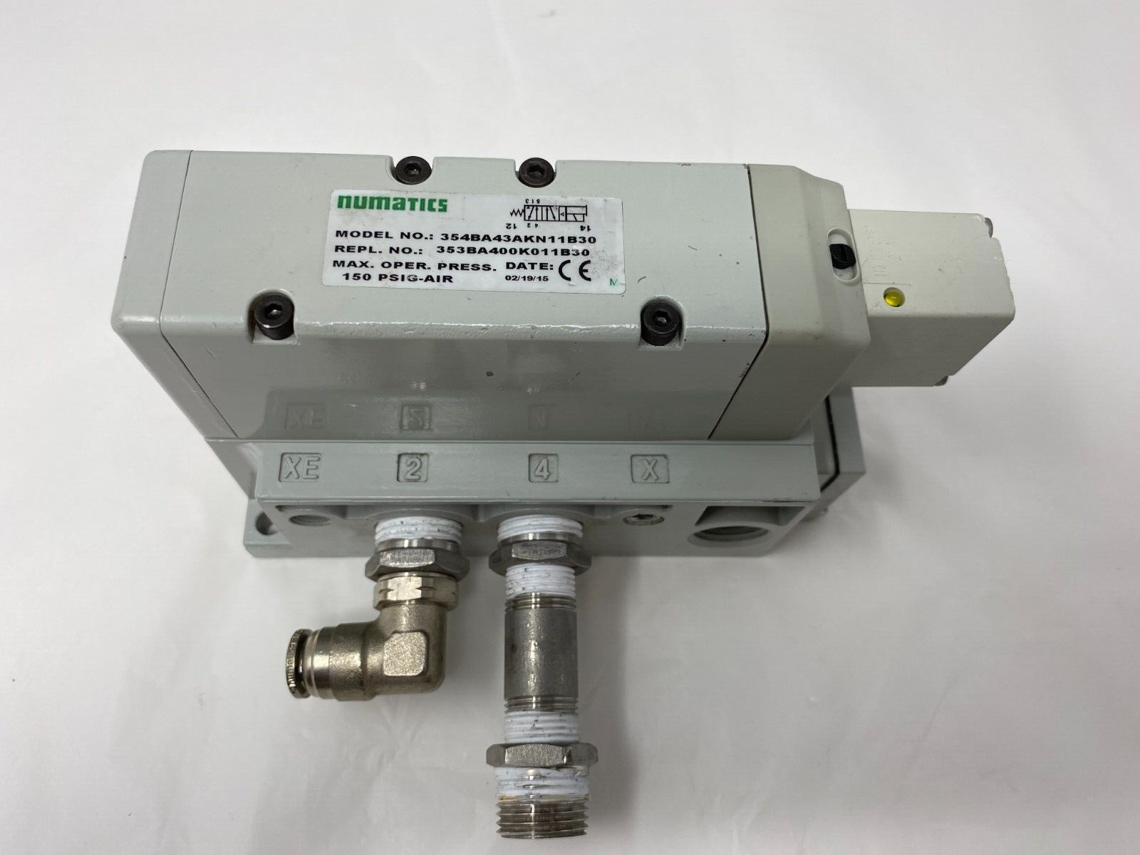 Numatics 354BA43AKN11B30 Solenoid Pilot Valve Base 2035 Series 120V 1/2 ...