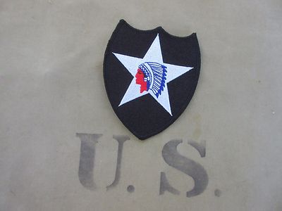 US Army 2nd Infantry Division Reserved "Indian Head" Patch Vietnam WWII ...