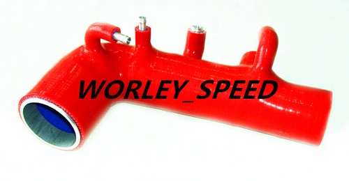 Red Induction Intake Pipe For Aftermarket Subaru WRX/STi GDB/GDA 2000 ...