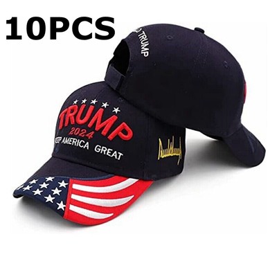 10PCS Donald Trump Hat Keep America Great Again 2024 Campaign ...
