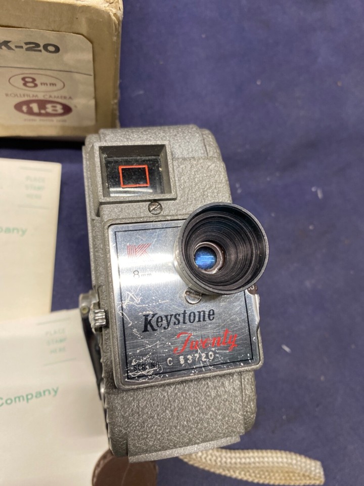 Vintage Keystone Movie Camera K20 Working 8mm Fixed Focus Lens. Low Use ...