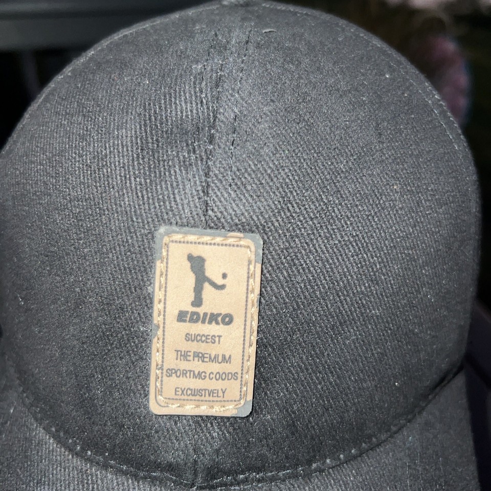 EDIKO Succest The Premium Sporting Goods BlackHat Cap White Edge Strap ...