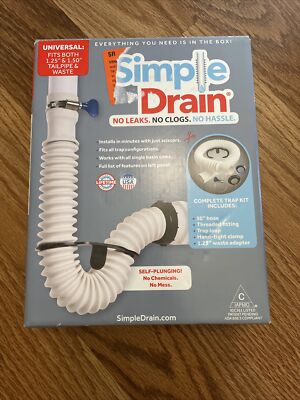 FLEXIBLE RUBBER P-TRAP FITS 11/2" AND 1-1/4" DRAINS ADUSTABLE SIMPLE DRAIN TRAP | eBay