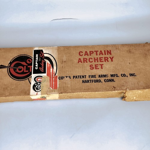 COLT CAPTAIN Recurve Bow Archery Set Vintage 1960s Solid Fiberglass NEW ...