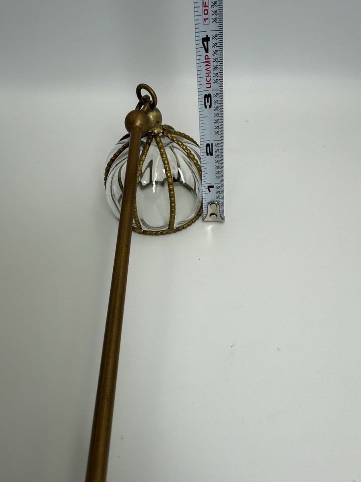 Unique Vintage Blown Bubble Glass Candle Snuffer Gold Tone | eBay UK