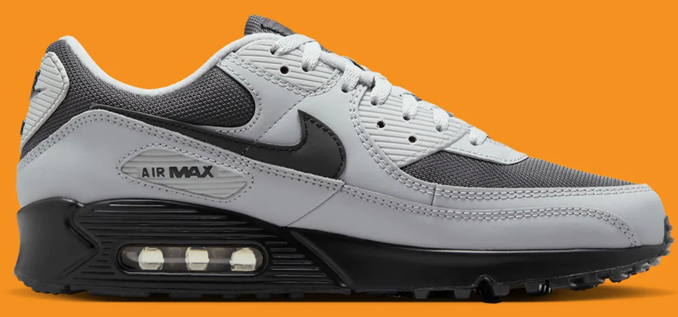 New NIKE Air Max 90 Classic Retro Men's Athletic Sneakers gray black ...