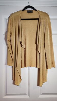 Slinky Brand Super Stretchy Golden Yellow Open Front Cardigan. No size ...