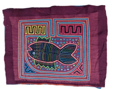 LATIN AMERiCA TRADITIONAL HANDMADE AQUATIC FISH MOLA KUNA WOMEN ...