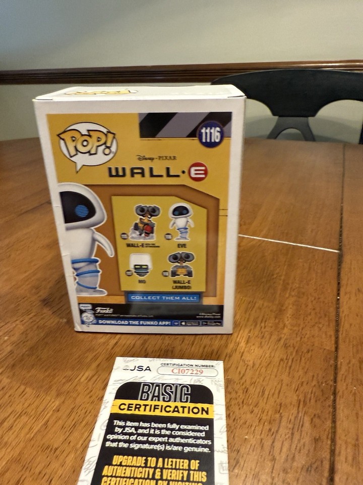 Elissa Knight Signed Disney PIXAR WALL-E Eve Funko POP! Vinyl Autograph ...