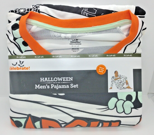 Glow in the Dark Men's Mummy Cosplay Pajamas Halloween Costume ...