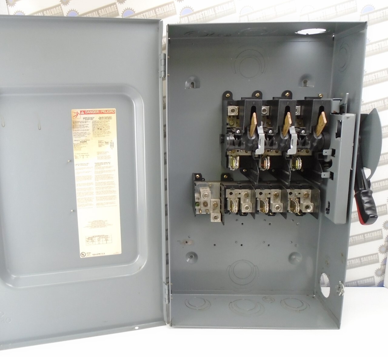 SQUARE D - H324N - FUSIBLE DISCONNECT - 200A - 240V - 3P4W 60HP ...