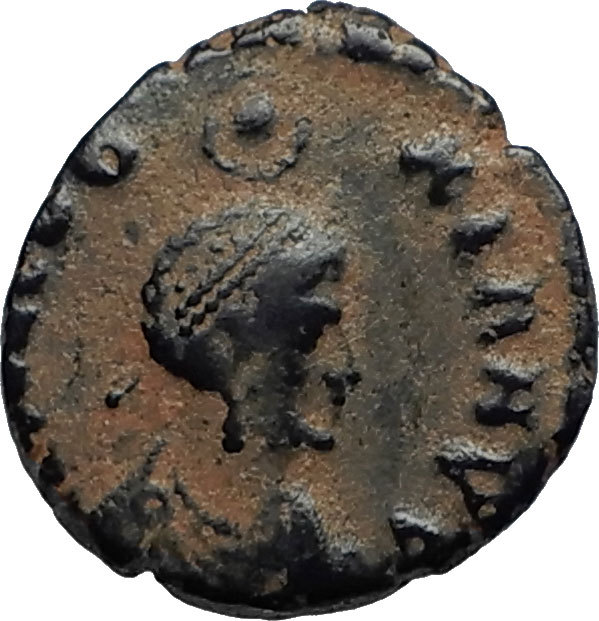 EUDOXIA Arcadius Wife 401AD Authentic Ancient Roman Coin VICTORY CHI ...