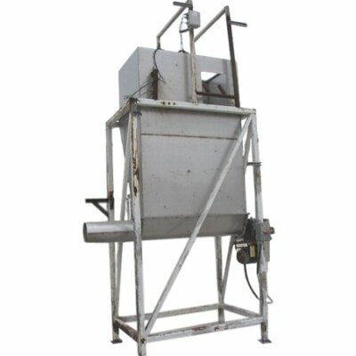 80 CUBIC FOOT STAINLESS STEEL WEIGH BIN WITH SCREW CONVEYOR DISCHARGE ...