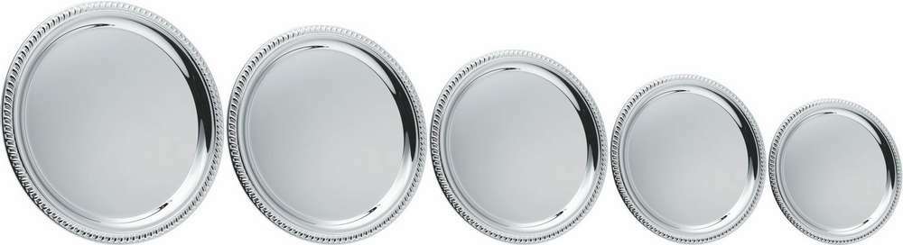 Silver plated round salver with presentation box & stand option ...