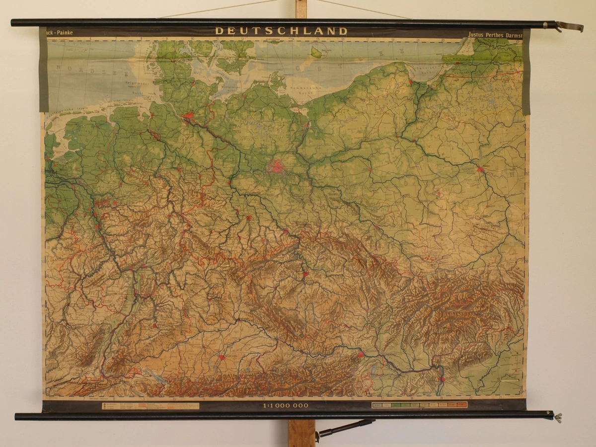 Map Of West Germany 1970s