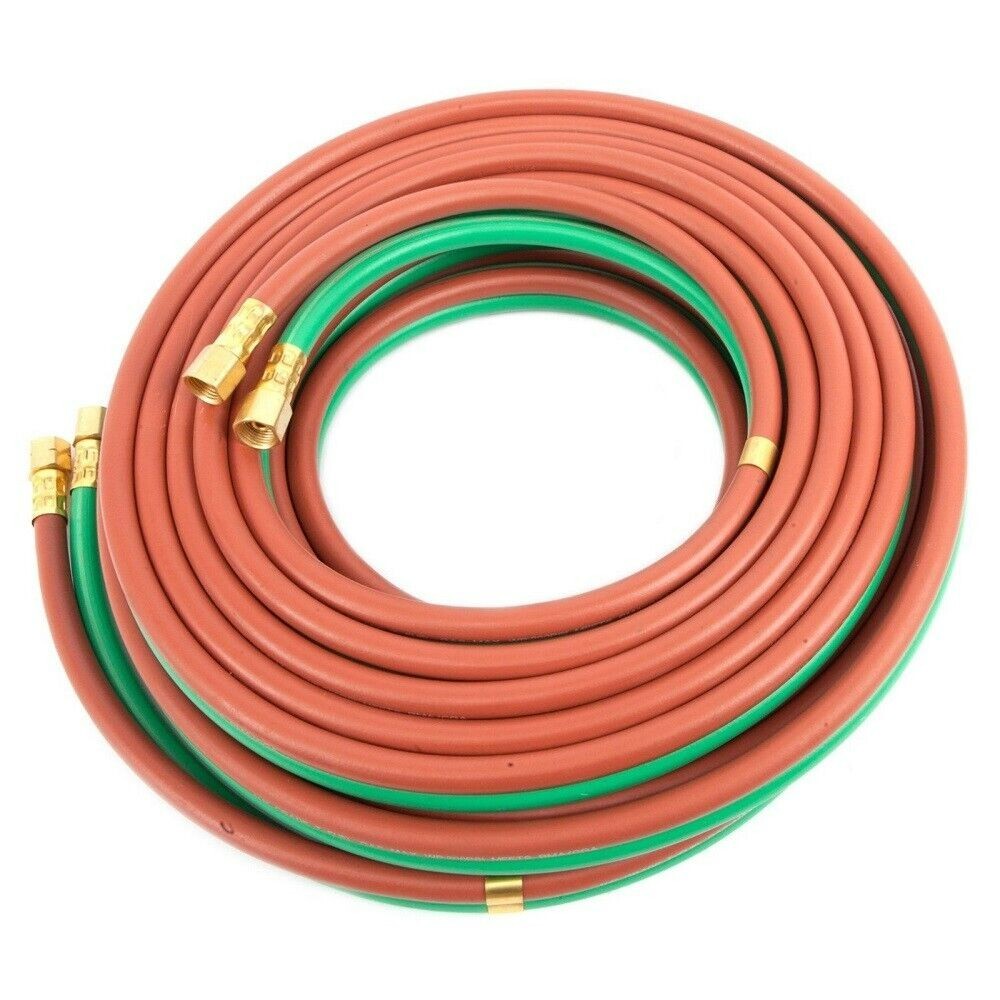 Oxy-Acetylene Twin Welding Hose R Grade 1/4" ID 100FT B B 9/16-18 Size ...