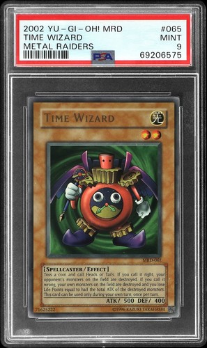 2002 YU-GI-OH! MRD-METAL RAIDERS #065 TIME WIZARD PSA 9 | eBay