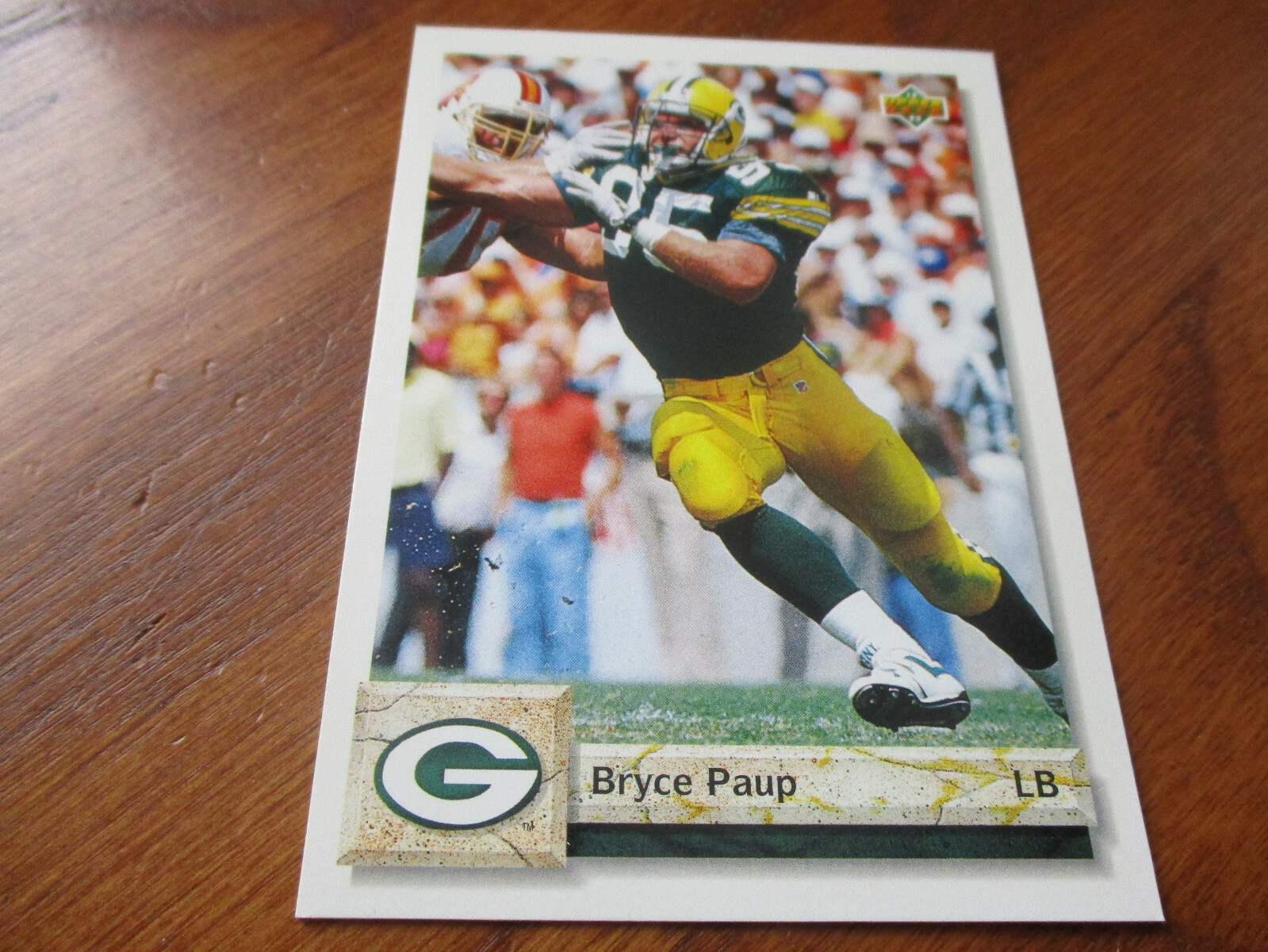 bryce paup (green bay packers - lb) 1992 upper deck card #457 nr/mint ...
