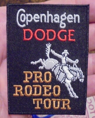 COPENHAGEN/DODGE PRO RODEO TOUR CLOTH IRON-ON PATCH | eBay