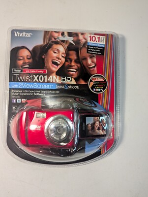 Vivitar ViviCam iTwist X017 10.1MP HD Digital Camera Swivel Twist ...
