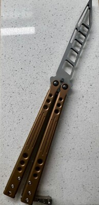 Jerry HOM Rhapsody Bronze Titanium Balisong Trainer New In Box | eBay