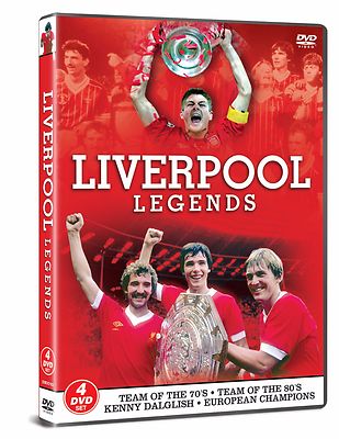 LIVERPOOL FC LEGENDS 4 DVD TEAM OF 70s 80s EUROPEAN CHAMPIONS 5 GAMES ...