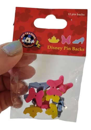 Disney Parks Pin Backs New 12 Pink Bow Blue Slipper Yellow Crown | eBay