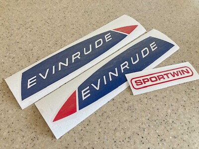 Evinrude 6 HP Sportwin Vintage Outboard Motor Decals 3-Piece Vinyl ...