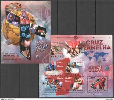 BC1167 2012 MOZAMBIQUE RED CROSS FIGHT AGAINST AIDS CRUZ VERMELHA 1KB ...