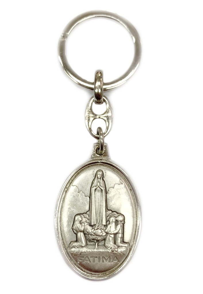 Our Lady of Fatima Medal Catholic Religious Key Ring Keychain Llavero ...