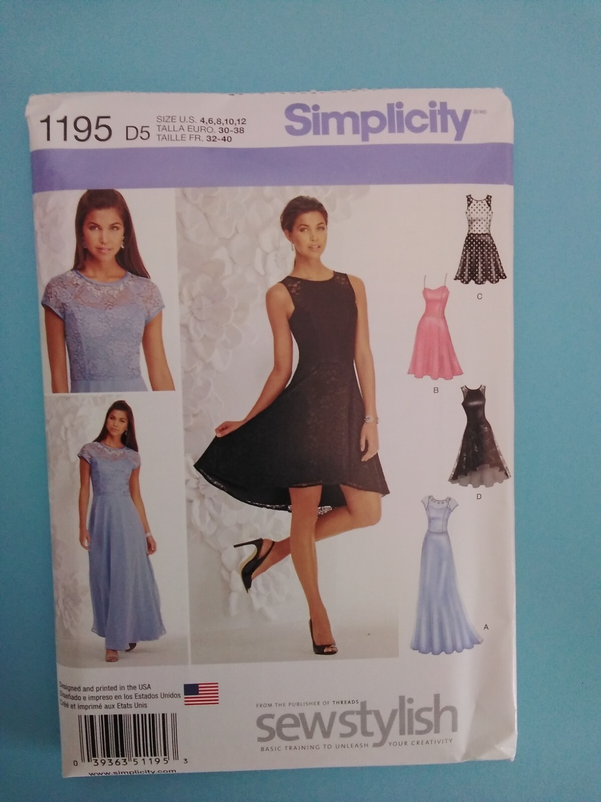 1950s Original Vintage Simplicity Pattern 1195 Easy Misses Party Dress ...