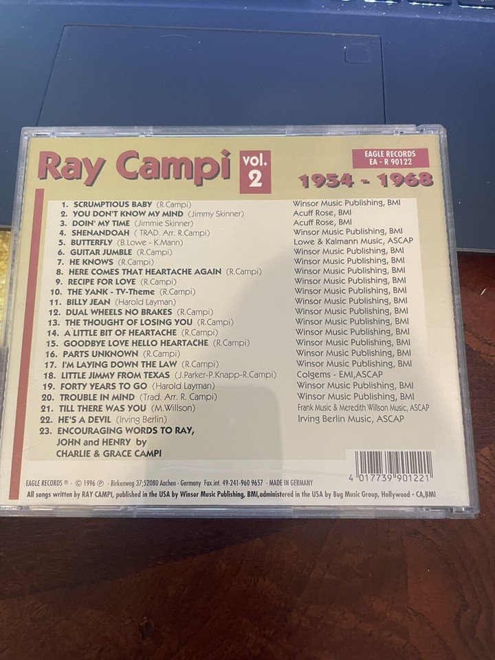 Ray Campi 1954-1968 Vol 2 CD 23 Songs Rockabilly | eBay