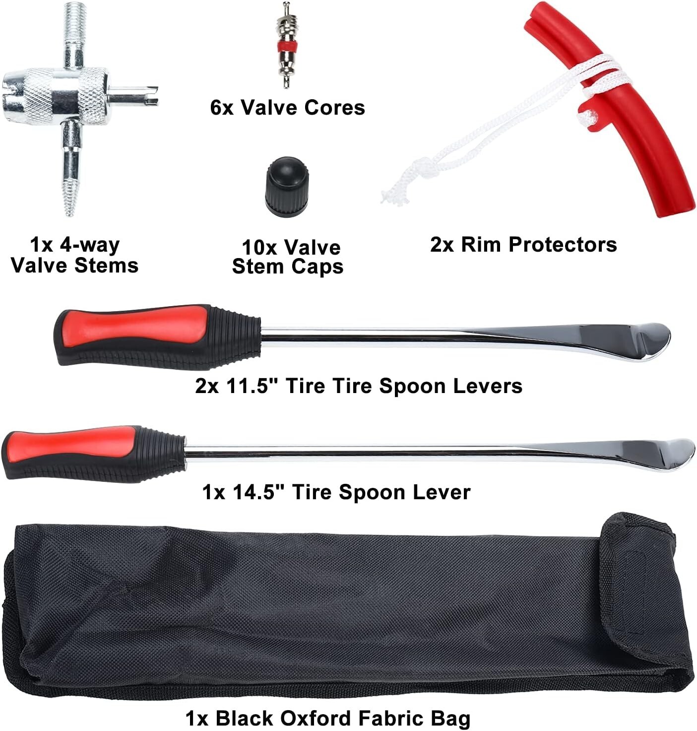 23 PCS Tire Spoons Iron Set Heavy Duty Motorcycle Bike Car Tire Irons ...