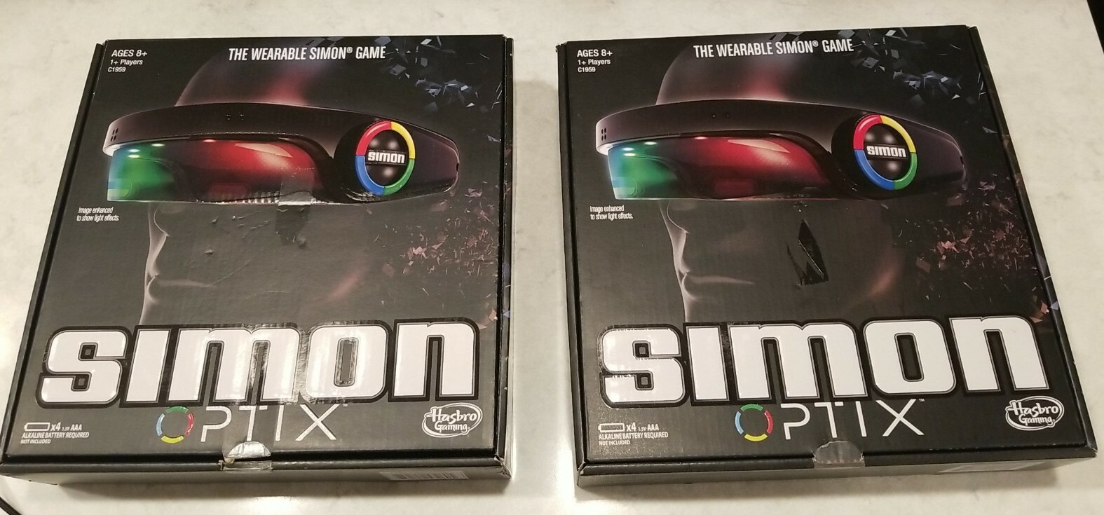 LOT OF 2 Simon Optix Game Hasbro Wearable Headset Gaming w/ Box 1 ...
