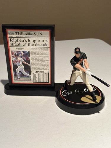 1993 MLB- Cal Ripken Jr Action Figurine And Newspaper Article Display ...