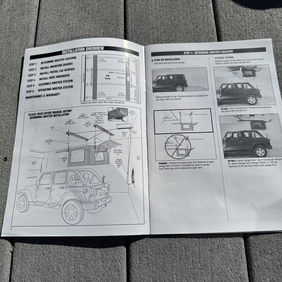 Harken Hoister Lift Launch System - Jeep Garage Storage Hardtop - New ...