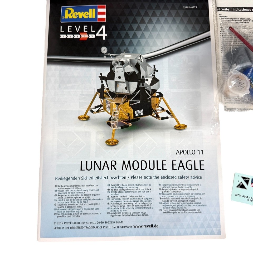 Revell Apollo 11 Lunar Module Eagle 1/48 Scale Model Kit Moon Landing ...