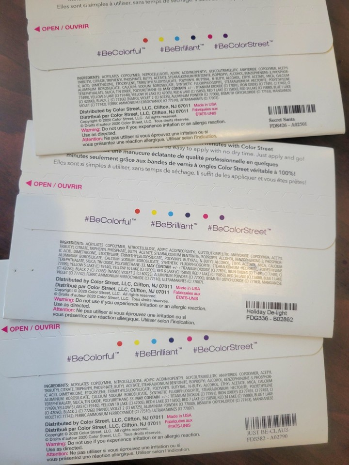 Color Street Nails Christmas Lot ~Holiday De-Light ~Just Be-Claus ...