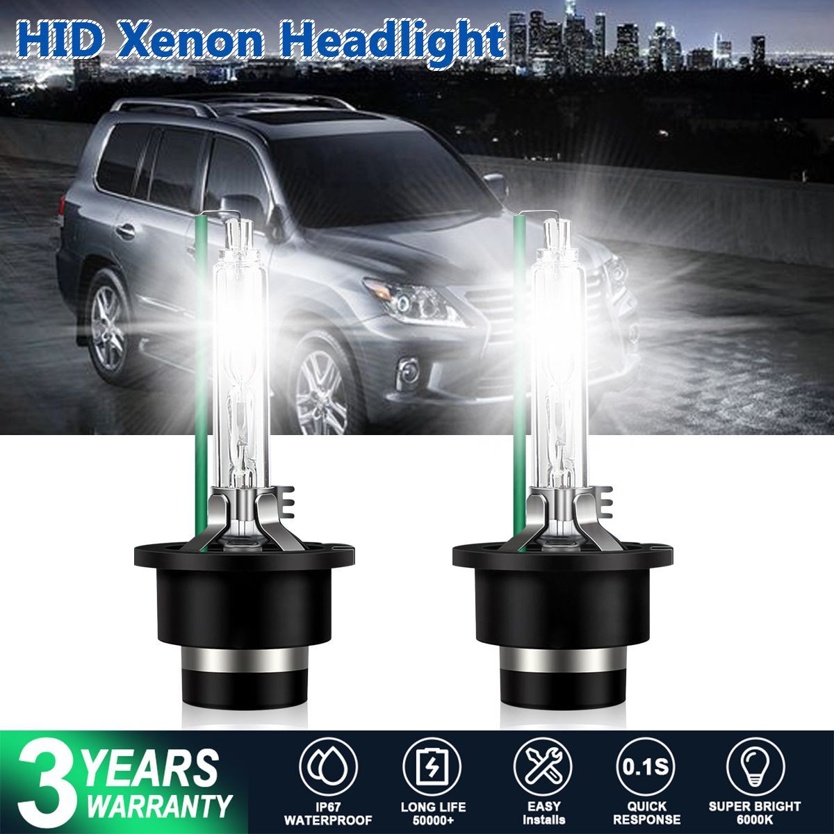 For Lexus LX570 2013-2015 D4S LED Headlight Bulbs Conversion Kit 6000K ...