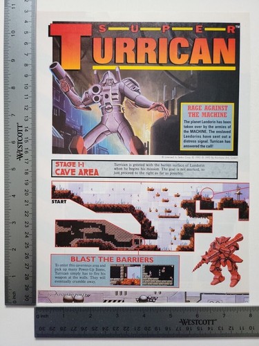 Super Turrican Original Print Ad / Poster Game Gift Art | eBay
