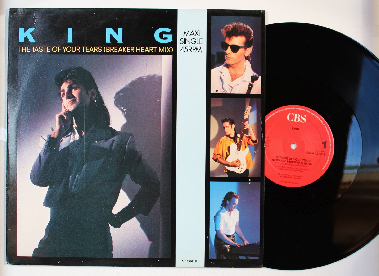 King The Taste Of Your Tears (Breaker Heart Mix) EU 12in 1985 PR ...