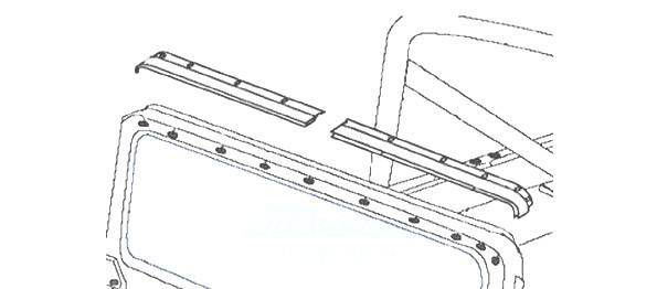 Summer Top Windshield Channel Header for Jeep CJ YJ Wrangler 1976-1995 ...