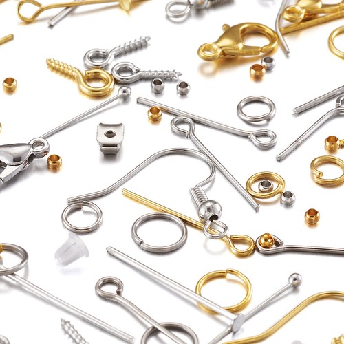Jump Rings Clasps Crimp Beads Screw Eye Pins Finding Jewelry Starters ...