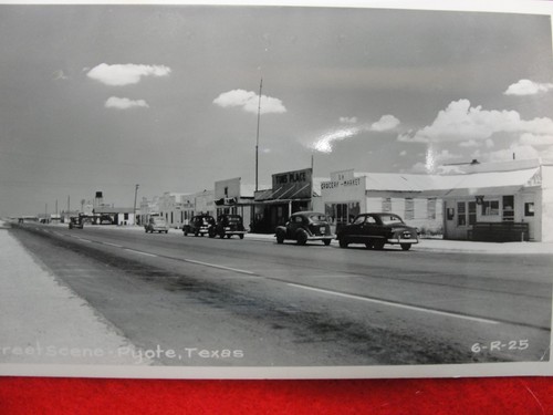 Vintage Post Cards, "Street Scene - Pyote Texas, late 40's - early 50's ...