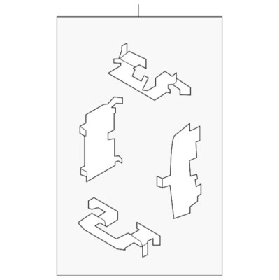 D4080-1LB0A Nissan Hardware kit-rear disc brake pad D40801LB0A, New ...