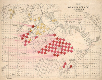 Land ownership map of Dimmit County Texas 16x20 | eBay