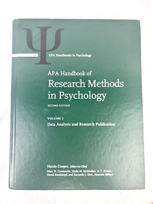 APA Handbook of Research Methods in Psychology - 2nd Edition - Volume 3 ...